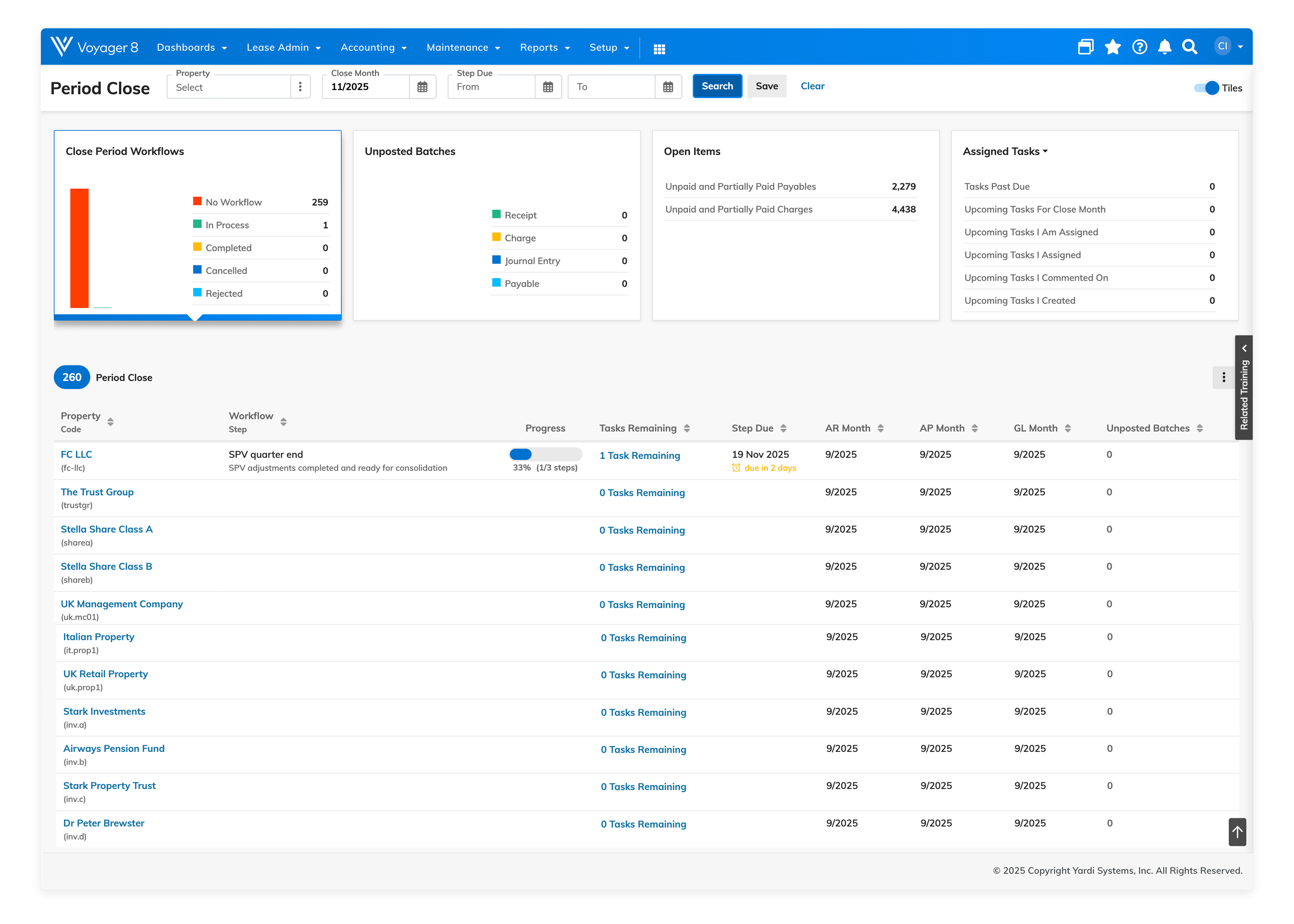 Voyager 8 for CRE: Fast closes, Tight Control & Smart Reporting